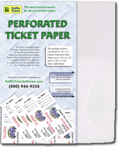 Perforated Paper – Raffle Ticket Software